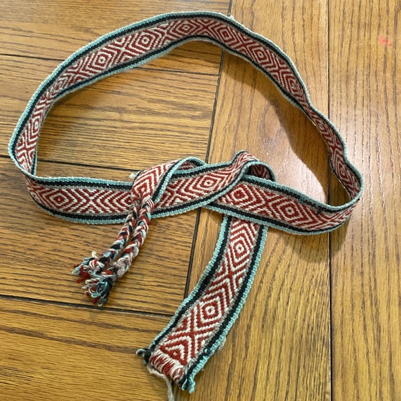 Handmade | Accessories | Handwoven Peruvian Wool Textile Patterned Belt ...